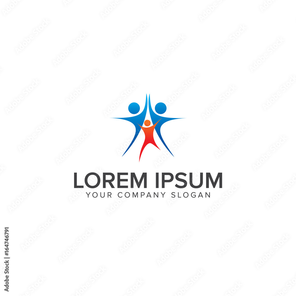 Family Logo,people logo,vector logo template Stock Vector | Adobe Stock