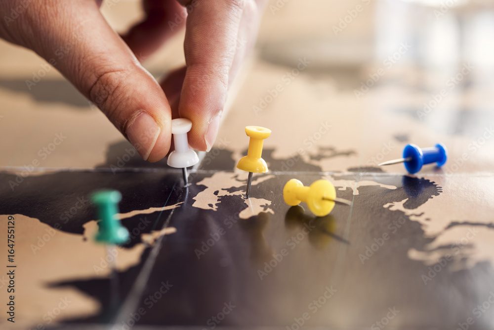 Travel planning concept on map Stock Photo | Adobe Stock