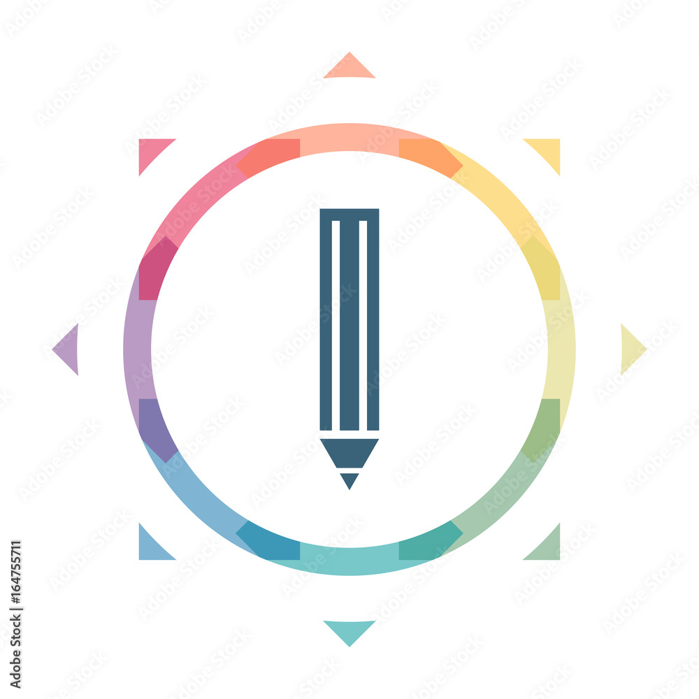 buntes Symbol - Stift zeichnen Stock Vector | Adobe Stock