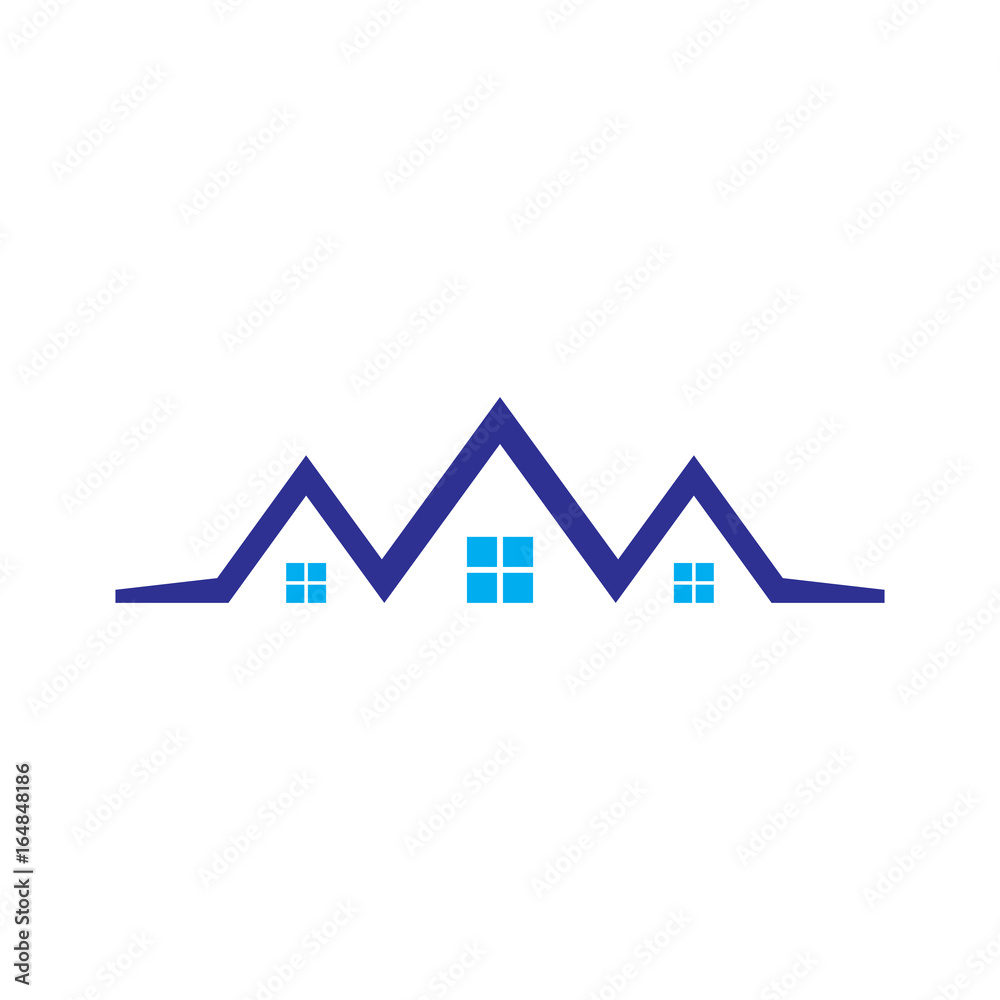 Home roof building logo vector image Stock Vector | Adobe Stock