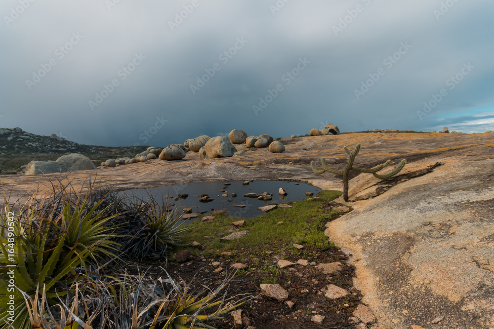The Lajedo de Pai Mateus is a famous rock formation in the caatinga ...