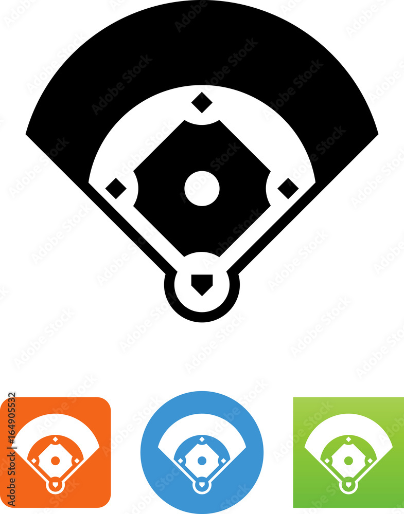 Baseball Diamond Icon - Illustration Stock Vector | Adobe Stock