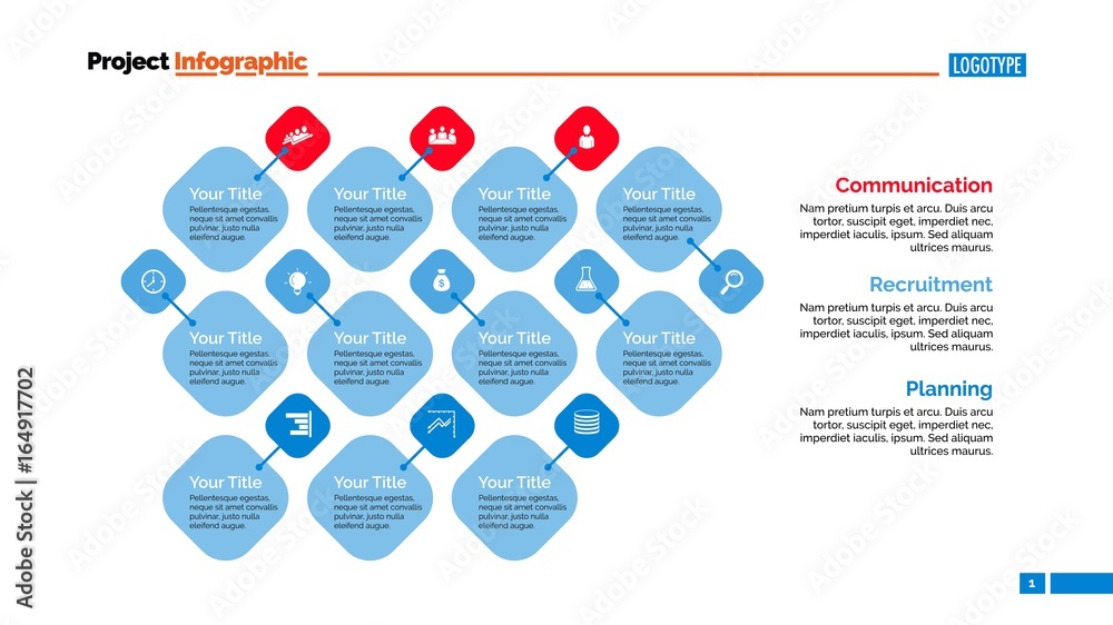 Eleven Points Diagram Slide Template Stock Vector | Adobe Stock