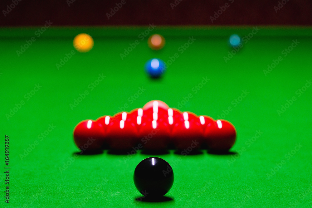 Snooker table setup Stock Photo | Adobe Stock
