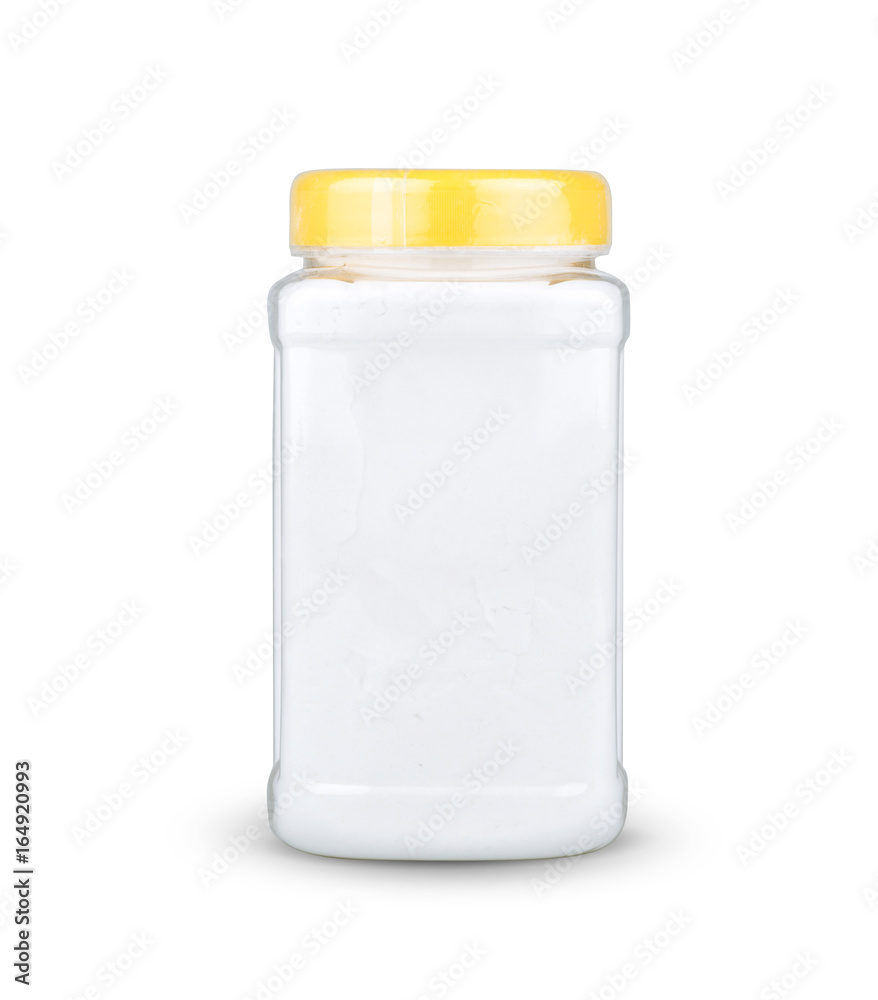 Transparent can, packing for soda, flour, powdered sugar, salt, starch ...