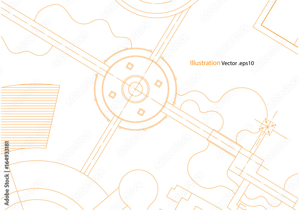 Architectural background, architectural plan, construction drawing ...
