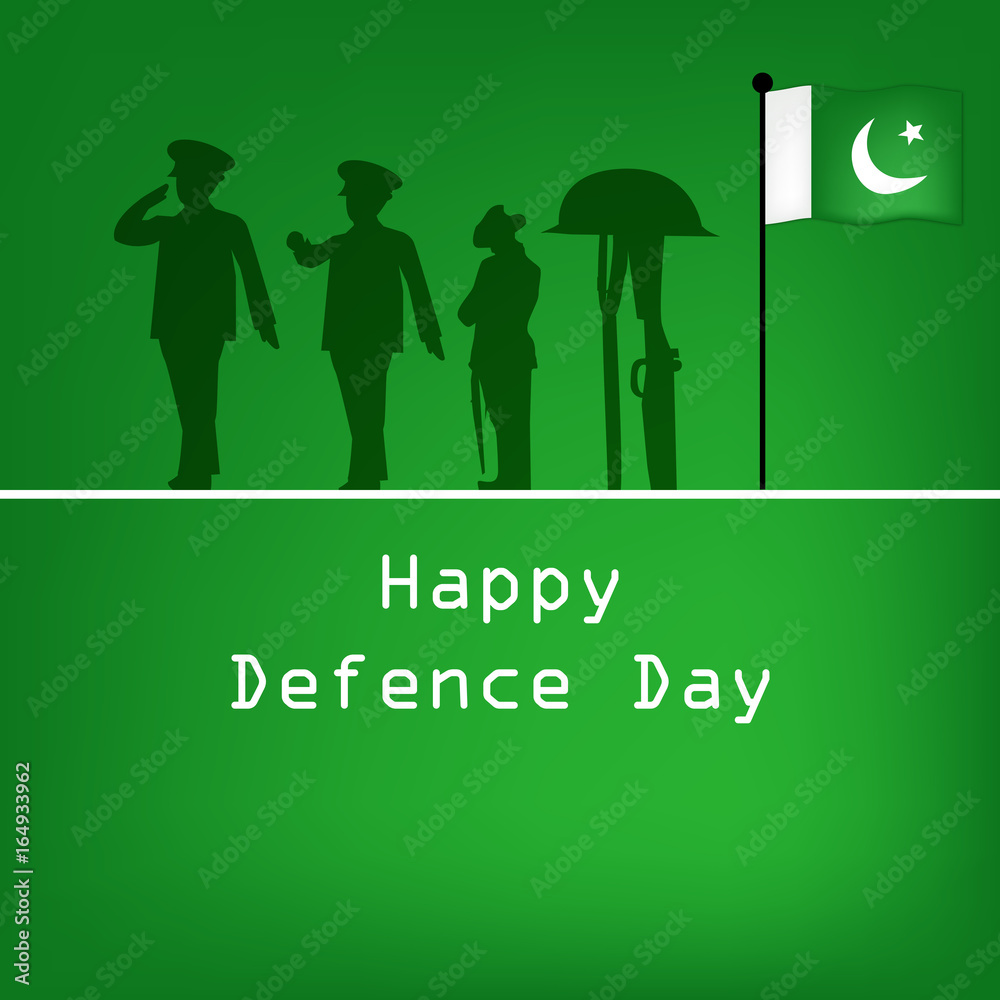 illustration of background on the occasion of Pakistan Defence Day ...