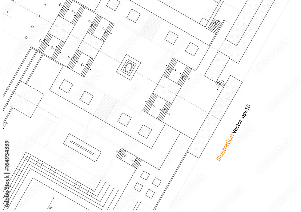 Architectural background, architectural plan, construction drawing ...