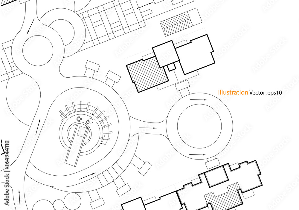 Architectural background, architectural plan, construction drawing ...