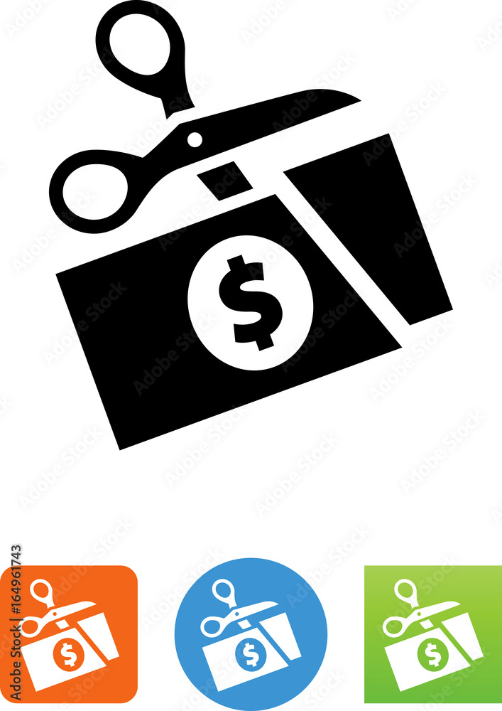 Cutting Costs Icon - Illustration Stock Vector | Adobe Stock