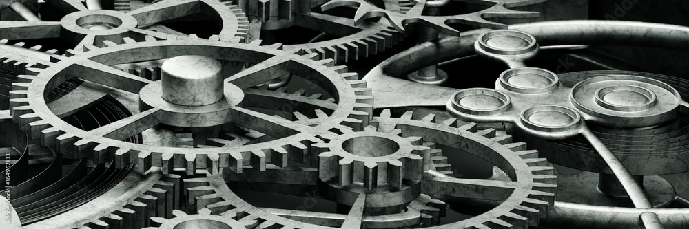 Zahnräder und Getriebe als Konzept für Teamwork Stock Illustration ...