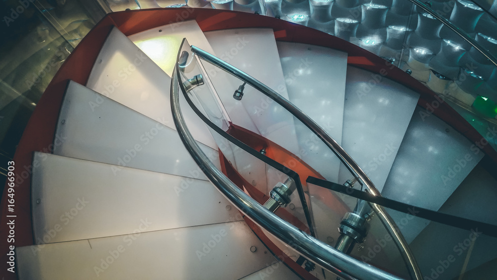 Abstract artistic interior stairway design. Modern interior design ...