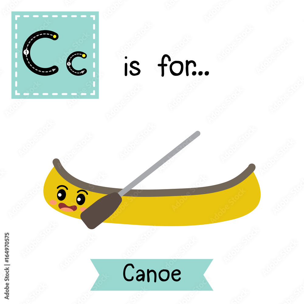 Letter C cute children colorful transportations alphabet tracing ...