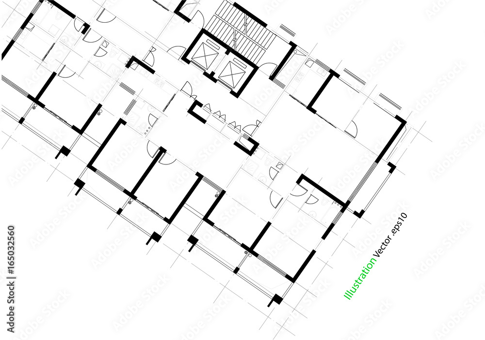 Architectural background, architectural plan, construction drawing ...