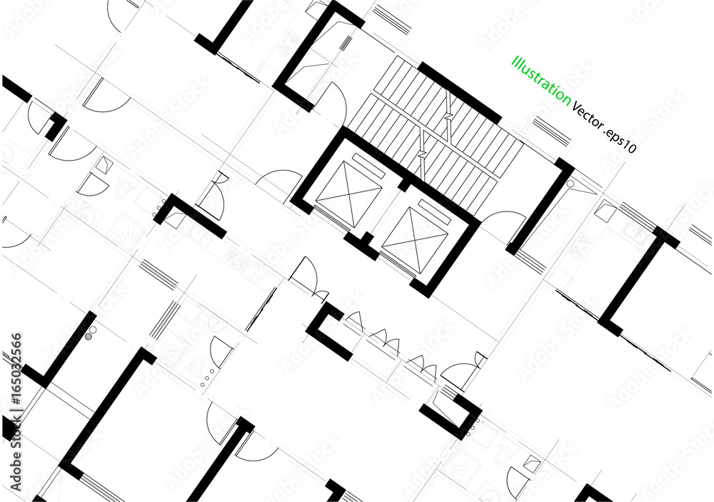 Architectural background, architectural plan, construction drawing ...