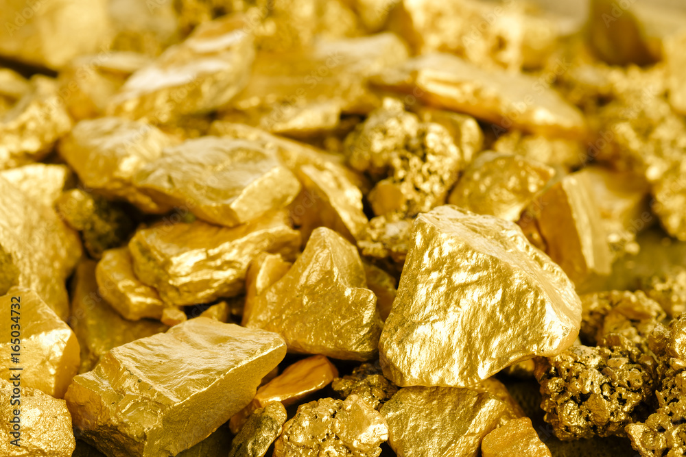 Close up lump of gold mine background texture Stock Photo | Adobe Stock