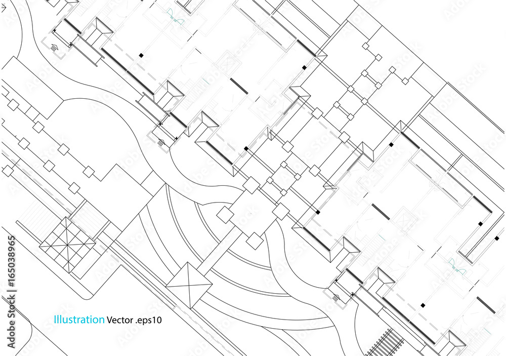 Architectural background, architectural plan, construction drawing ...