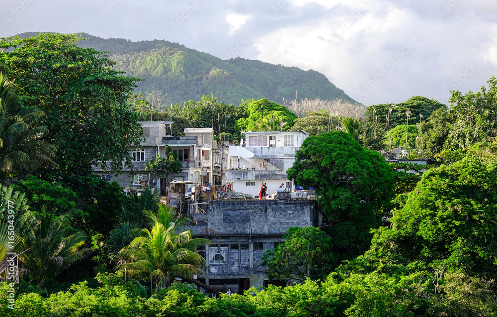 Old buildings in Mahebourg, Mauritius Stock Photo | Adobe Stock