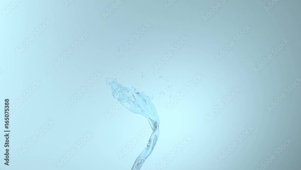flow of blue liquid like water spins into a whirlpool or a tornado. The ...