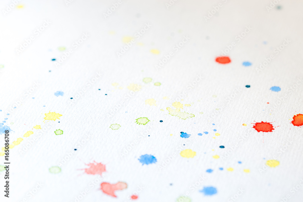 Different Colored Spots On White Paper Stock Photo | Adobe Stock