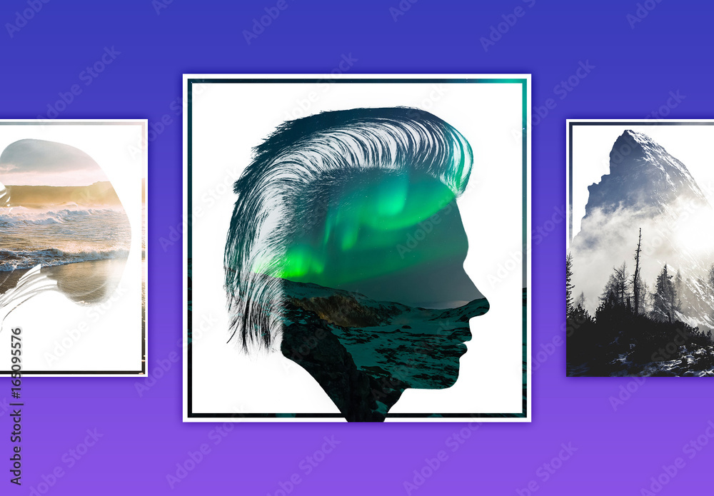 Double Exposure Photo Masks 1 Stock Template | Adobe Stock