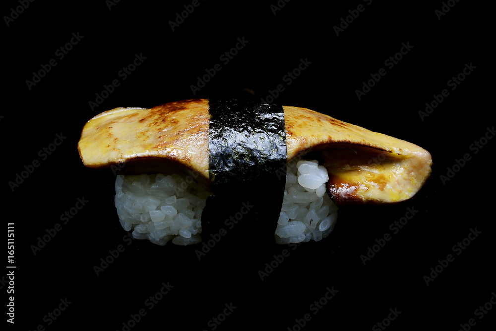 exclusive delicious Sushi with Foie garas sushi or goose liver top on ...