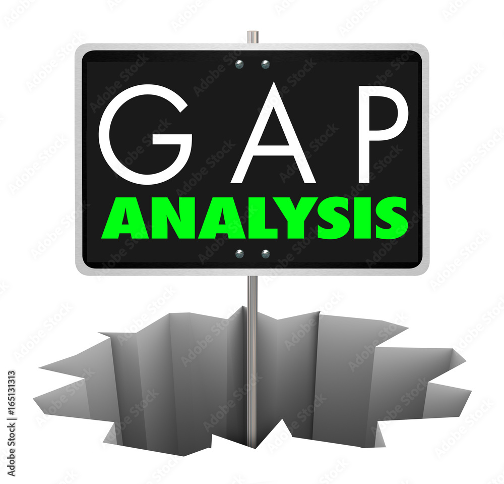 Gap Analysis Sign Hole Analyze Business Shortfall 3d Illustration Stock ...
