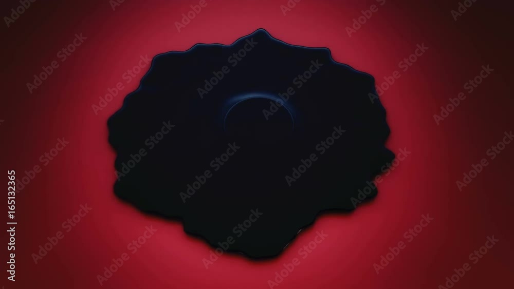 Blank circular logo space extruding abstract liquid. 4K UHD logo design ...