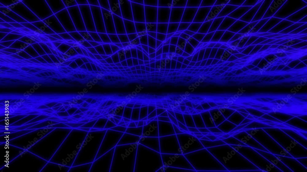 Flying over a retro 80's grid. Seamless loop. 4K. Stock Video | Adobe Stock