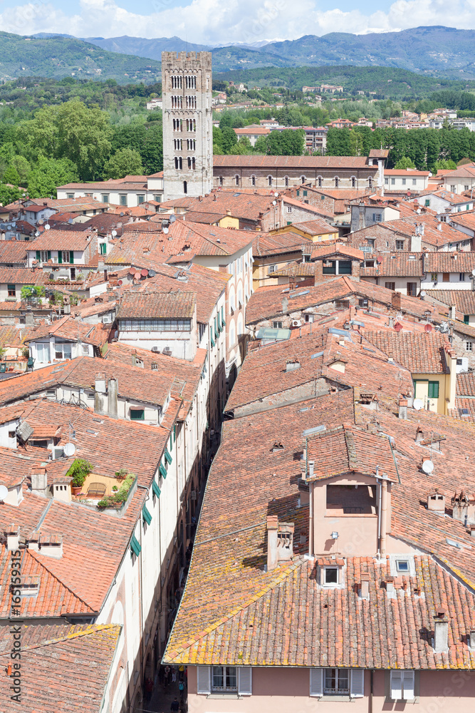 Toscana, Lucca dall'alto Stock Photo | Adobe Stock