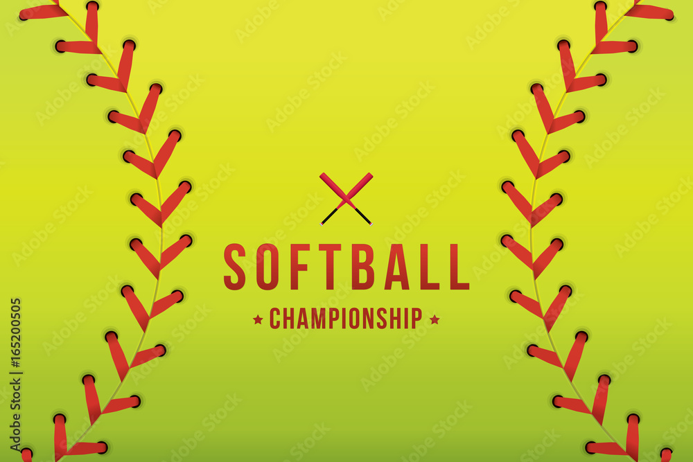 Vector of softball background. Stock Vector | Adobe Stock