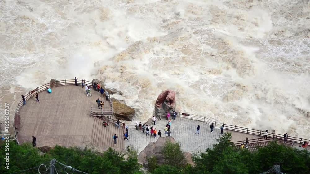 Tiger leaping gorge is a gorge formed by river Jinsha, the upper reach ...