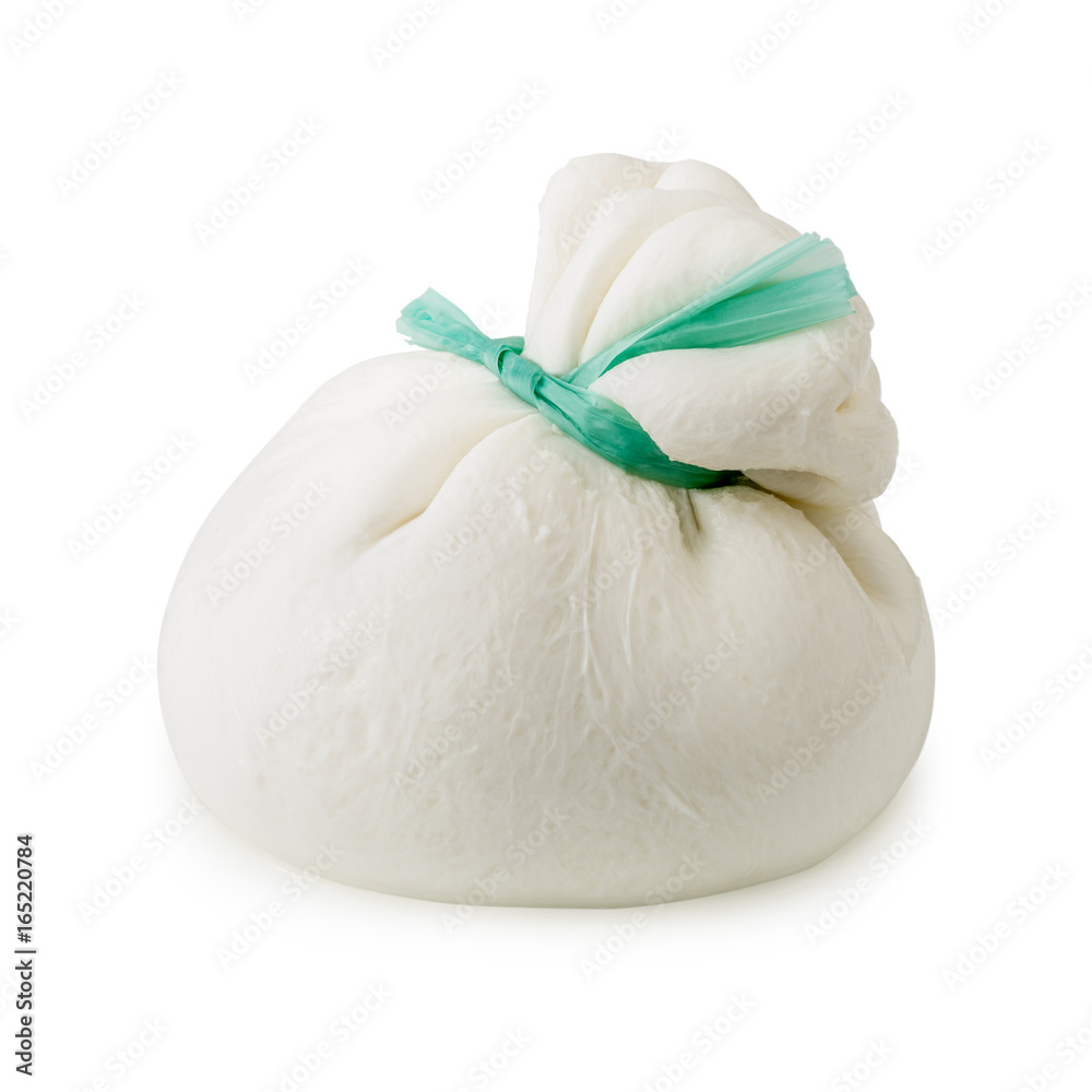 Burrata cheese isolated on white background with clipping path. Fresh ...