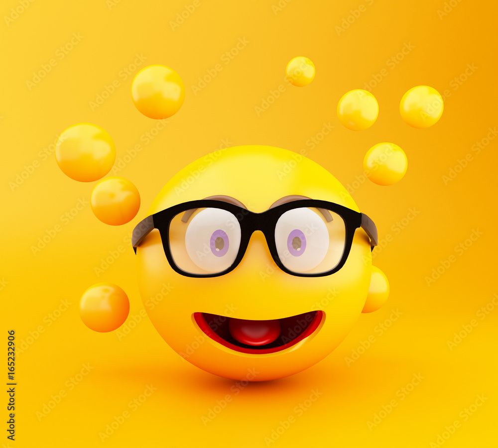 3d Emoji icons with facial expressions. Stock Illustration | Adobe Stock