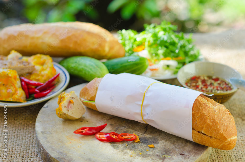 Banh Mi - most popular Vietnamese sandwich Stock Photo | Adobe Stock