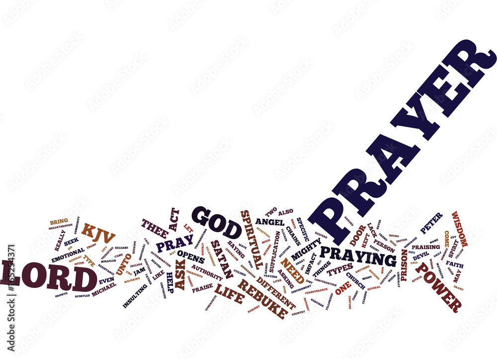 THE POWER OF PRAYER Text Background Word Cloud Concept Stock Vector ...