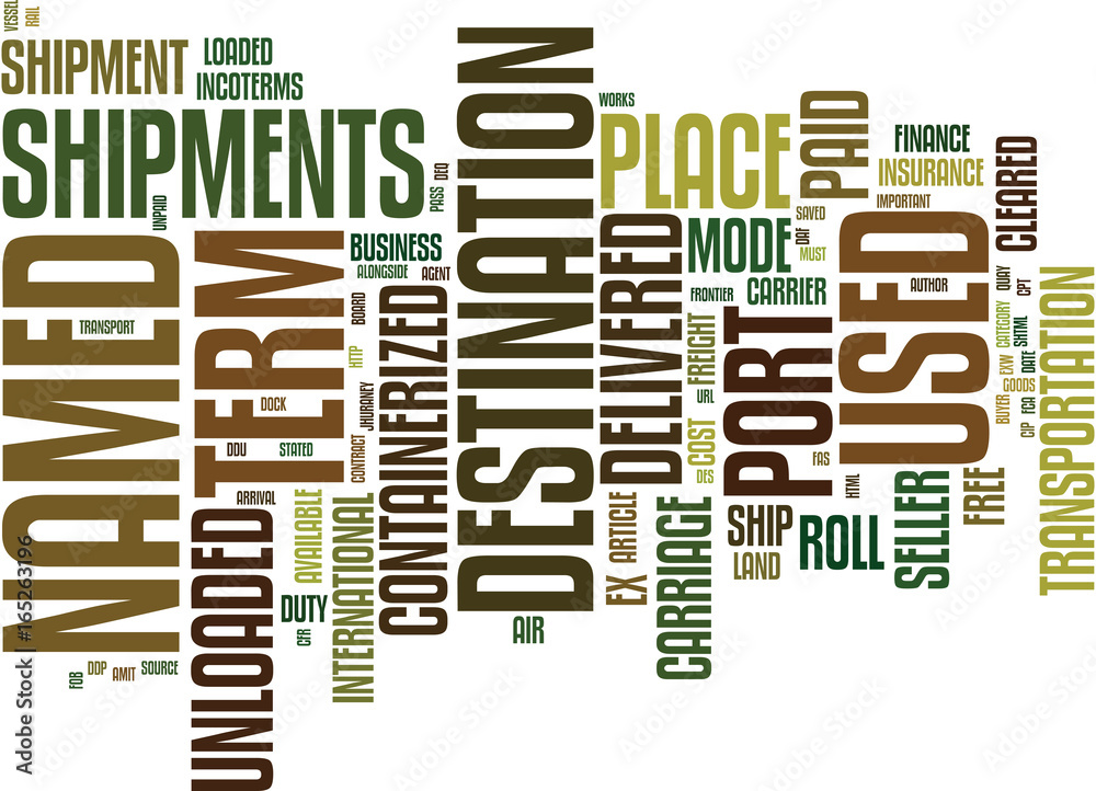 Vetor de THE INCOTERMS Text Background Word Cloud Concept do Stock ...