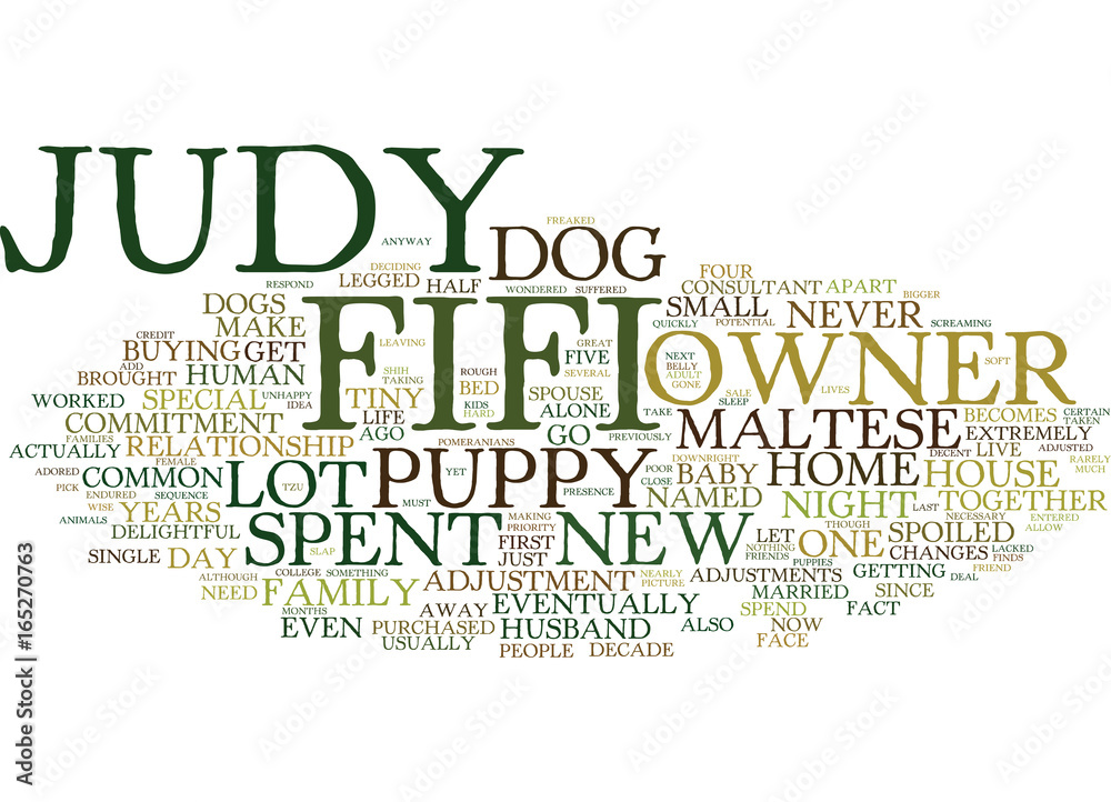 THE COMMITMENT TO A NEW PUPPY Text Background Word Cloud Concept Stock ...