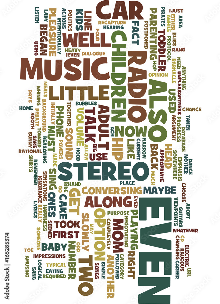 MOM S CAR STEREO Text Background Word Cloud Concept Stock Vector ...