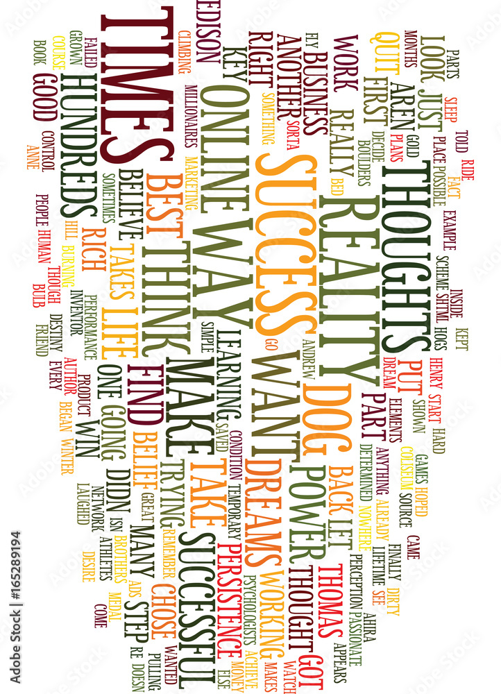 MENTAL ATTITUDE THE POWER OF YOUR THOUGHTS Text Background Word Cloud ...