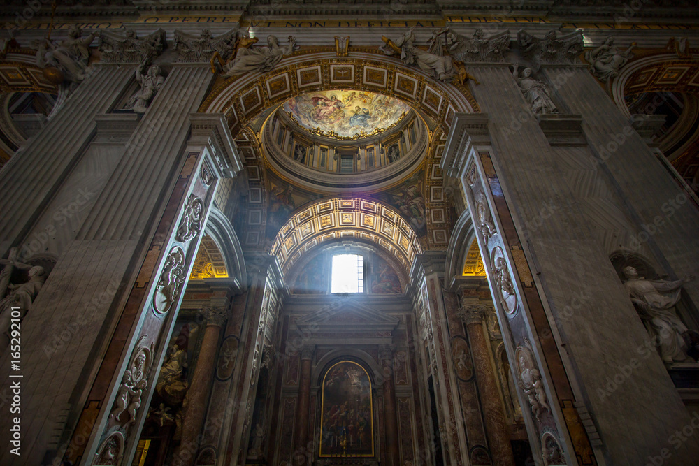 Interior of St. Peters Basilica, Rome Stock Photo | Adobe Stock