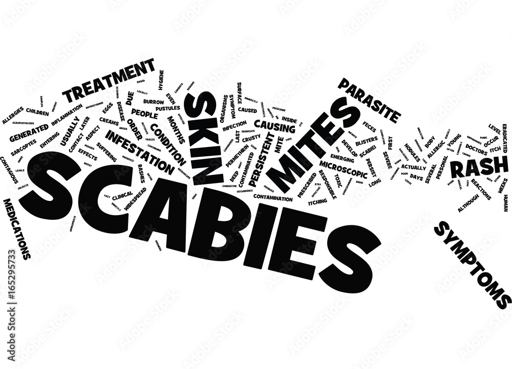 LONG TERM UNDESIRABLE EFFECTS OF SCABIES Text Background Word Cloud ...