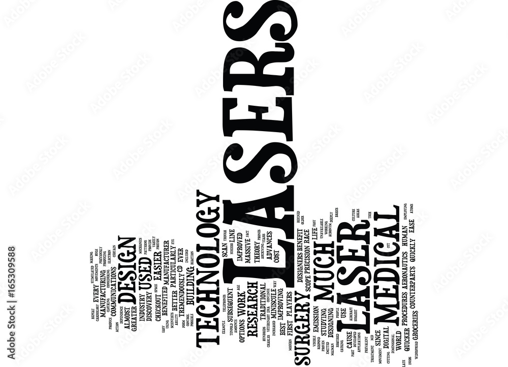 LASER TECHNOLOGY Text Background Word Cloud Concept Stock Vector ...