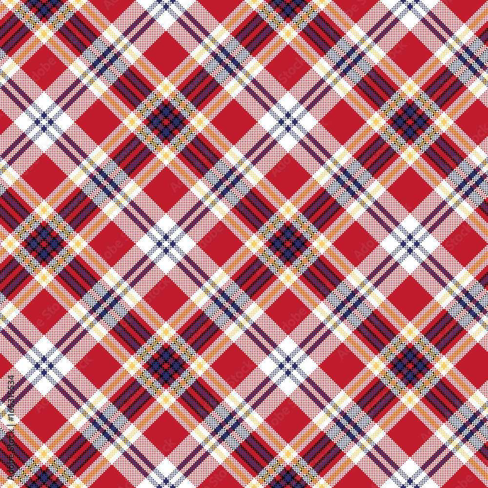 Red plaid seamless fabric texture Stock Vector | Adobe Stock