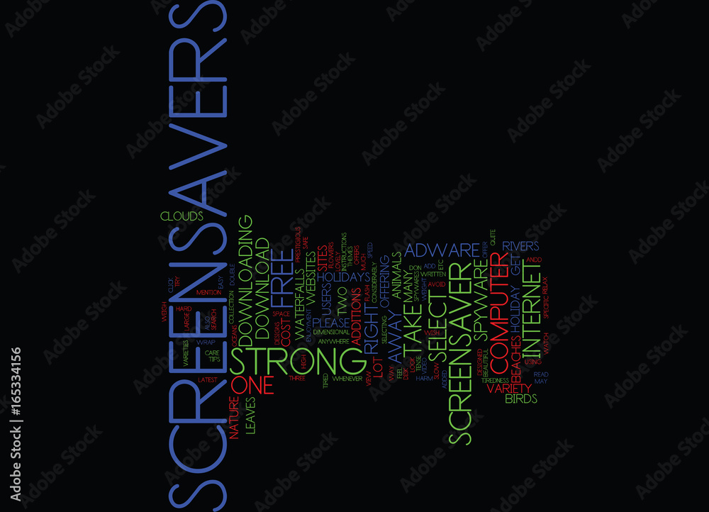 FREE SCREENSAVERS HOW TO SELECT Text Background Word Cloud Concept ...