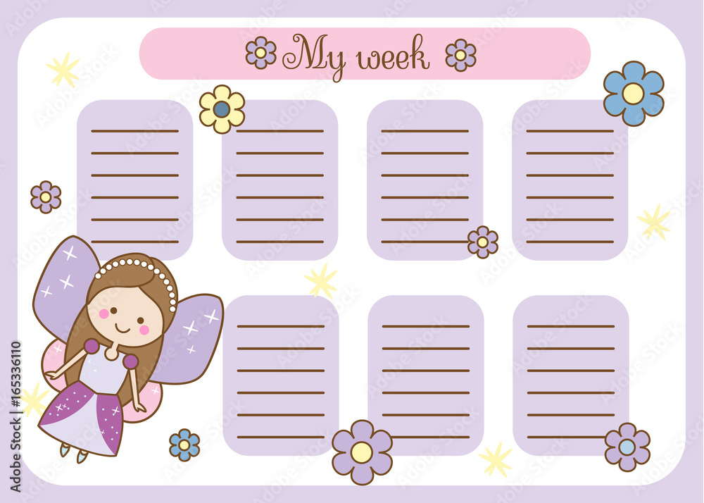 Cute Class Schedule Template