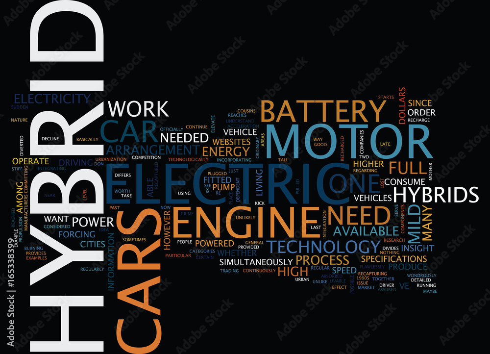FOR HYBRID CARS Text Background Word Cloud Concept Stock Vector | Adobe ...