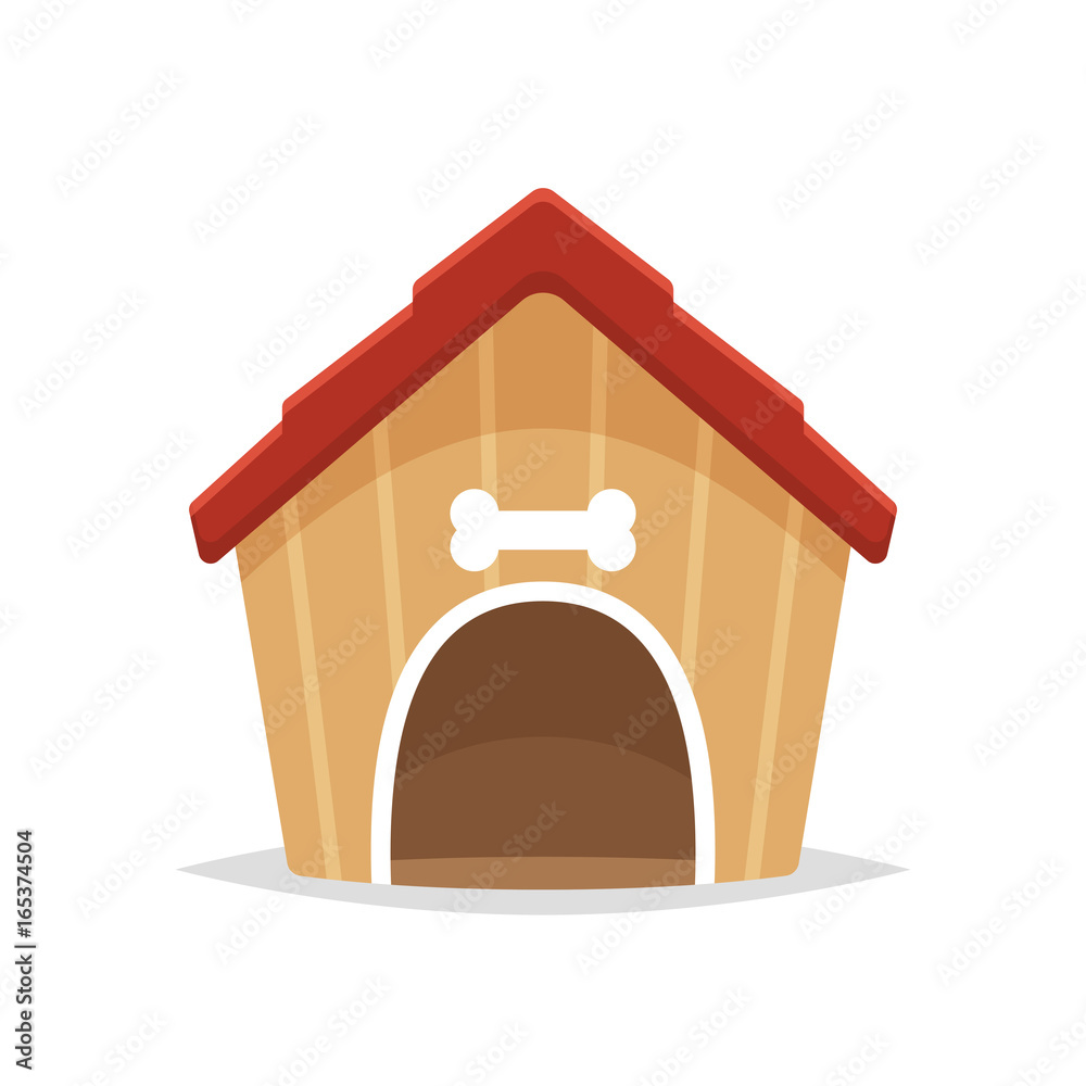 Dog house cartoon vector isolated Stock Vector | Adobe Stock