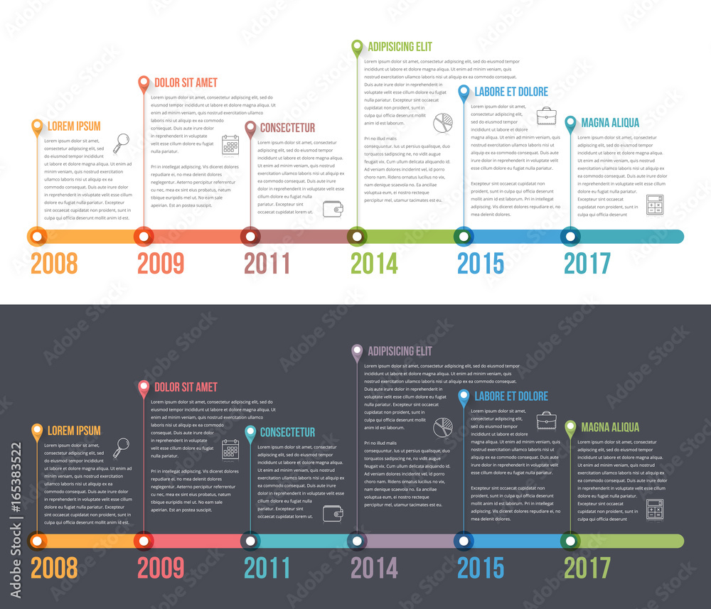 Vetor de Timeline Infographics do Stock | Adobe Stock
