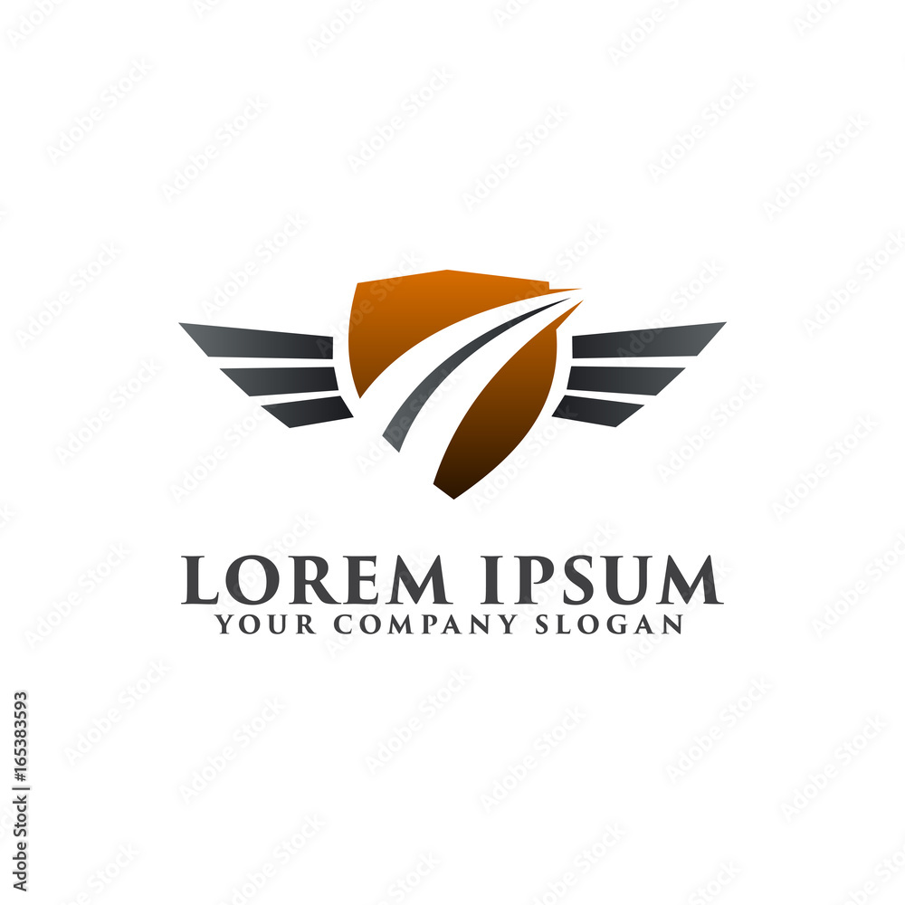 road security logo. safe driving logo design concept template Stock ...